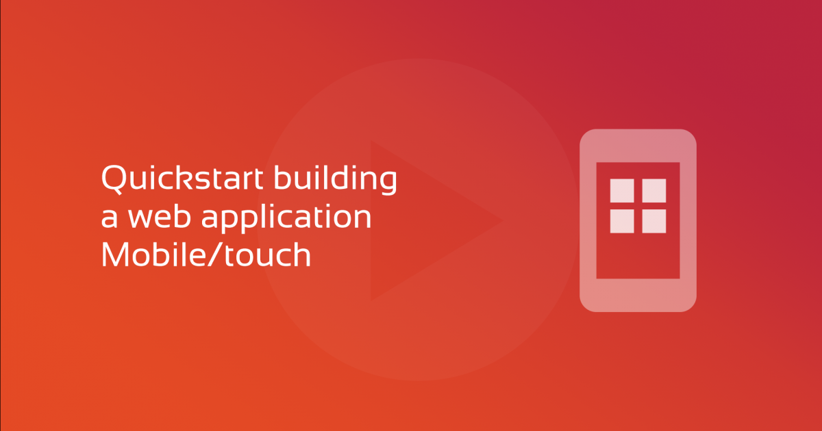 Updated video course: Quickstart building a web application (Mobile/touch) | Data Access ...